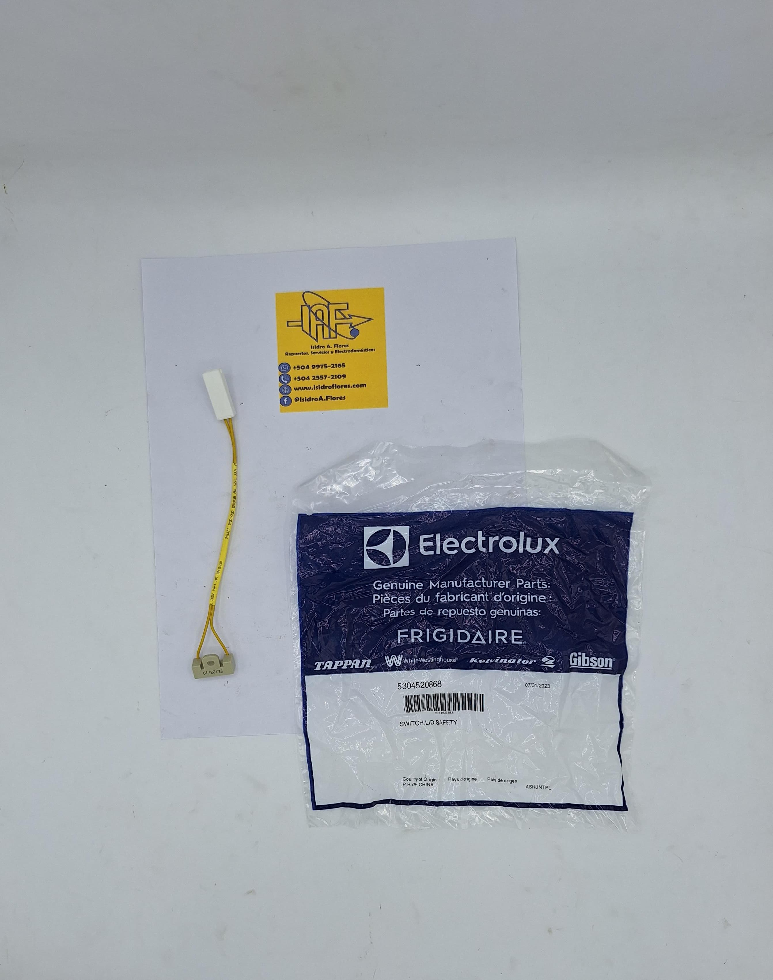 Switch Interruptor, tapa de seguridad lavadora Frigidaire China OEM ...