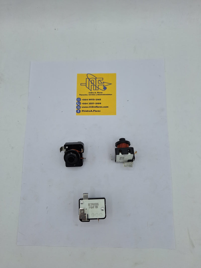 Relevador o relay tipo klixon corto para refrigeración 1/6 HP Coldtek ...