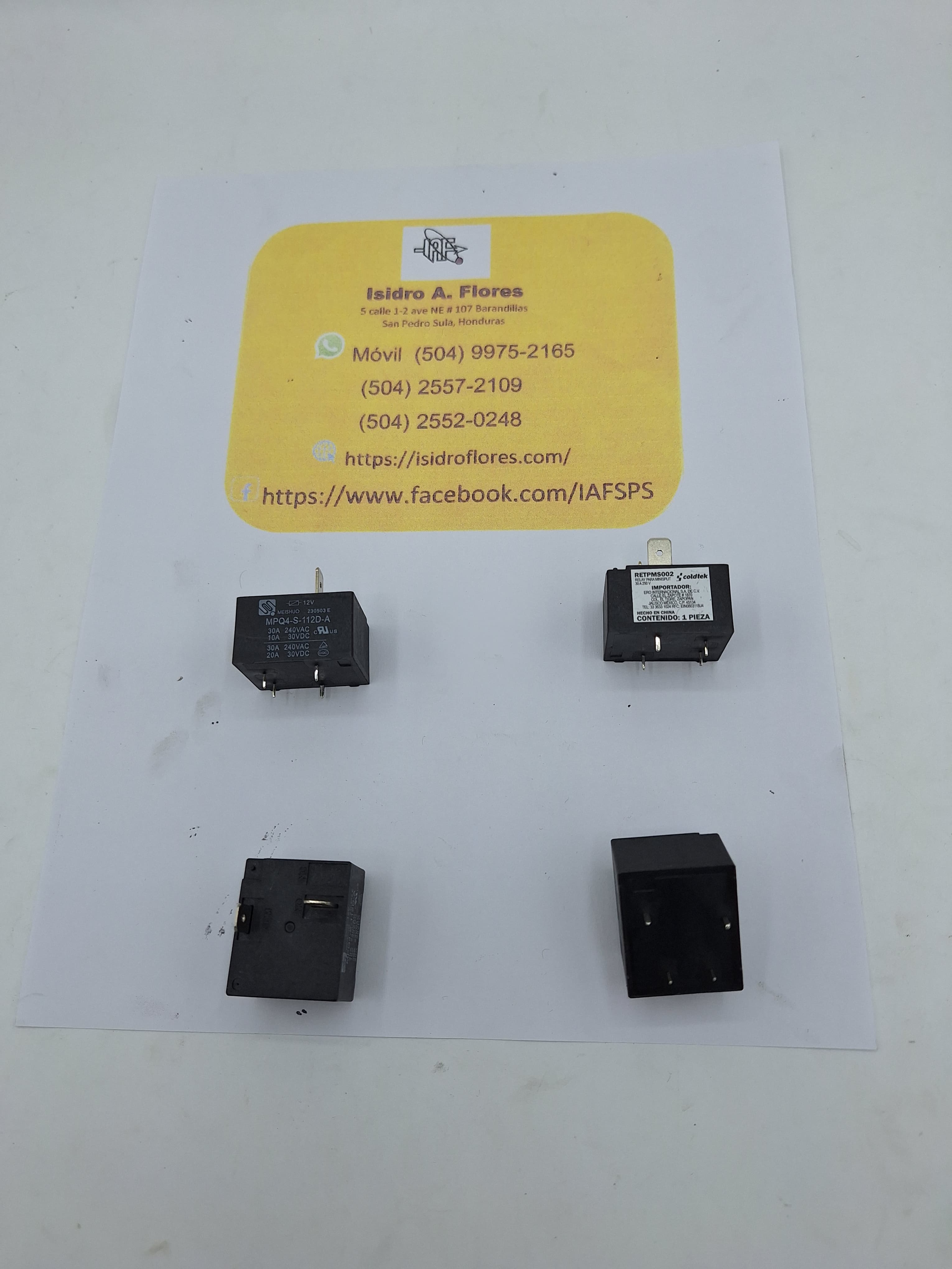 Relevador o relay para minisplit 30 A 250 V | Isidro A. Flores
