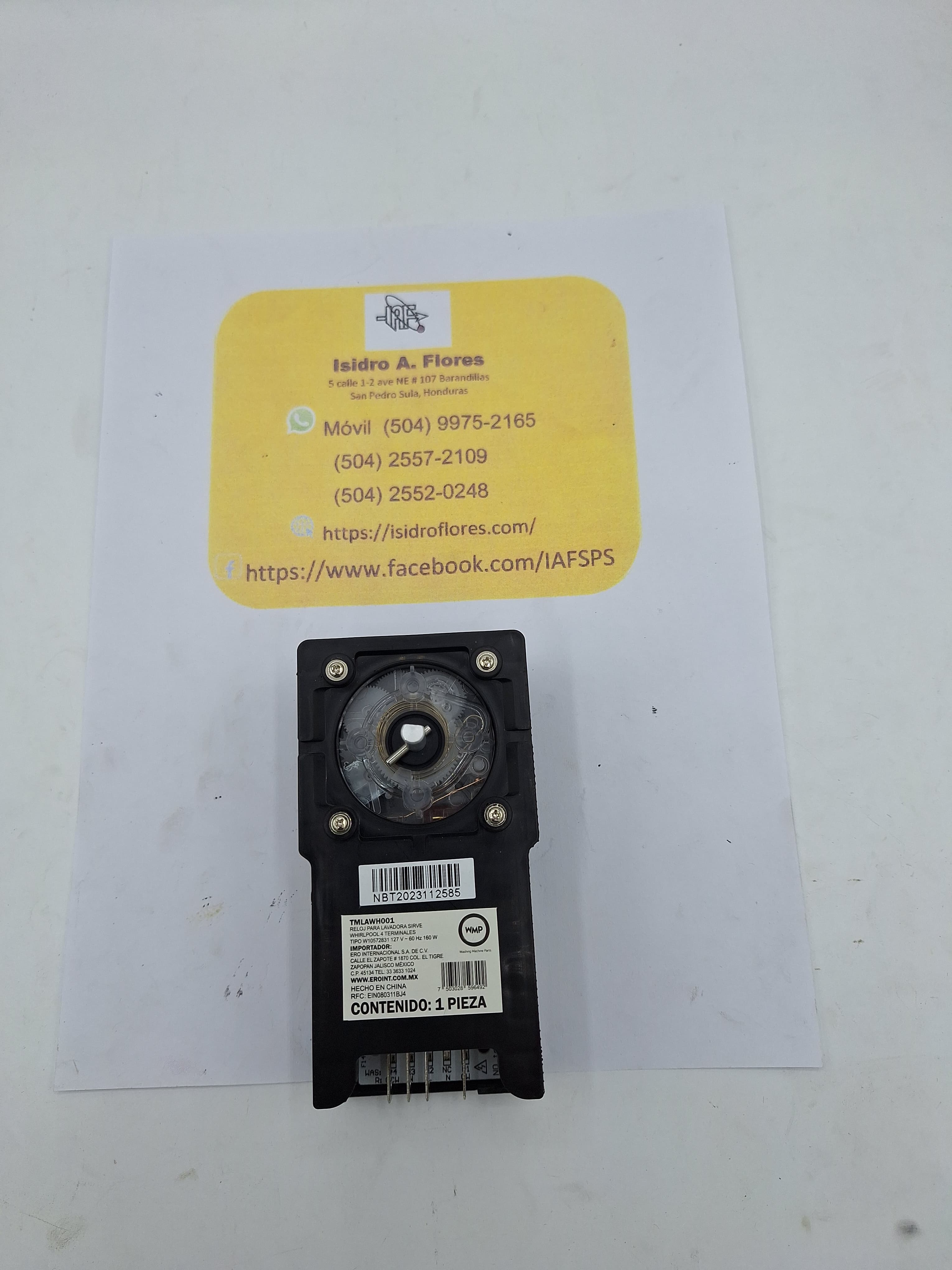 Timer 4 terminales sin switch para lavadora W10572831 WMP | Isidro A ...