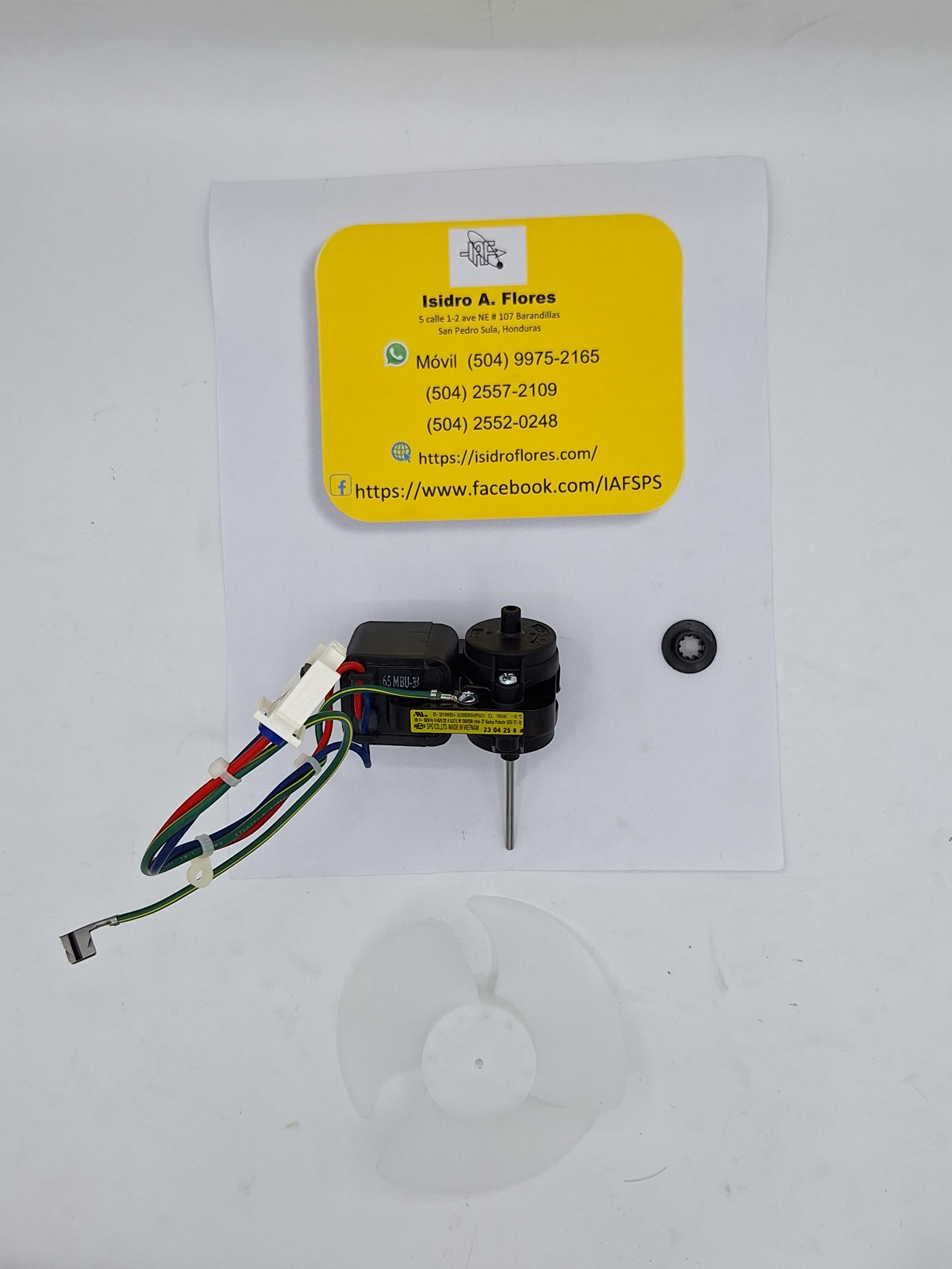 Motor evaporador original GE con aspa | Isidro A. Flores