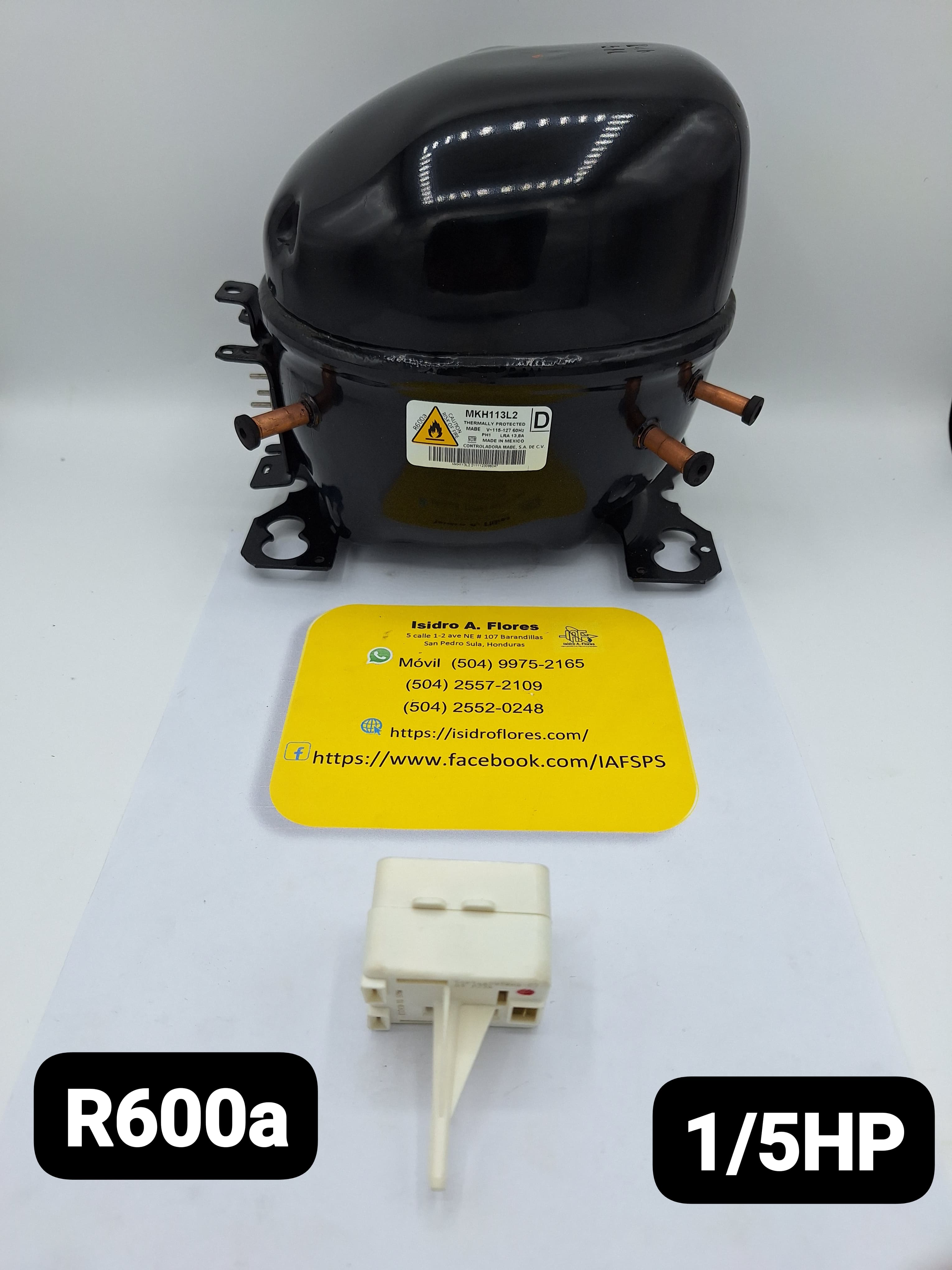 Compresor original GE 1/5 R600 MKH113L2 115V sin capacitor | Isidro A ...