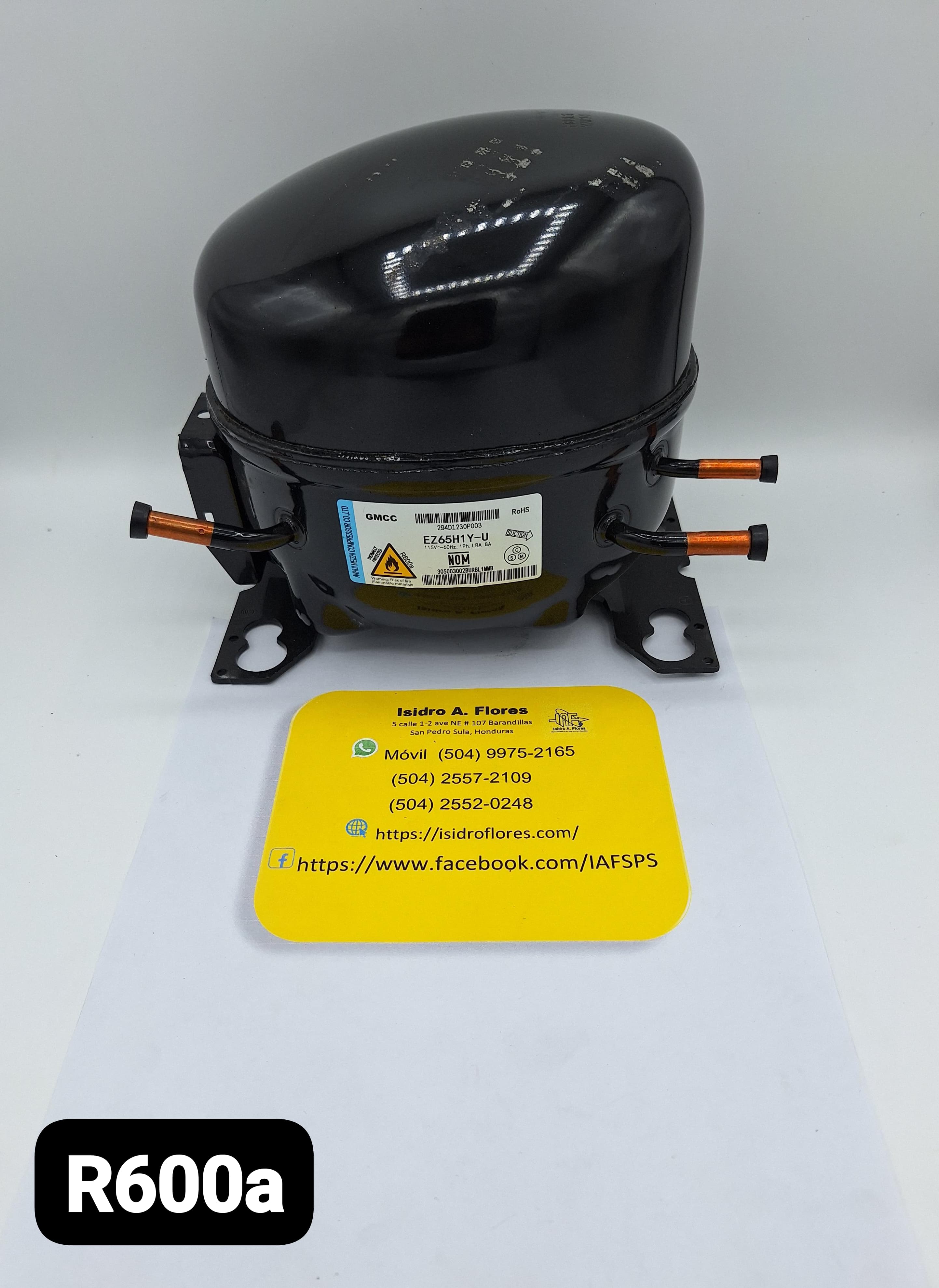 Compresor original GE MABE R600 1/5 EZ65HIY-U sin relay | Isidro A. Flores